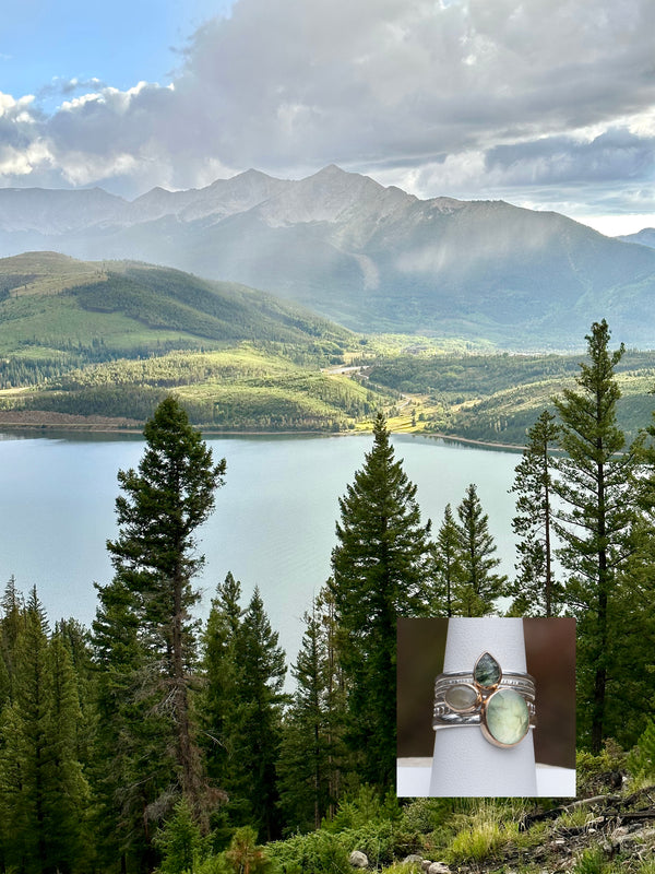 Green Stacking Ring Set - S. Howell Studios