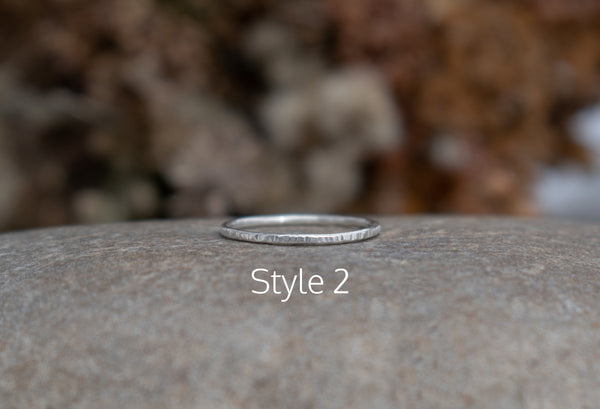 Hammered Stacking Ring (Single Ring) - S. Howell Studios